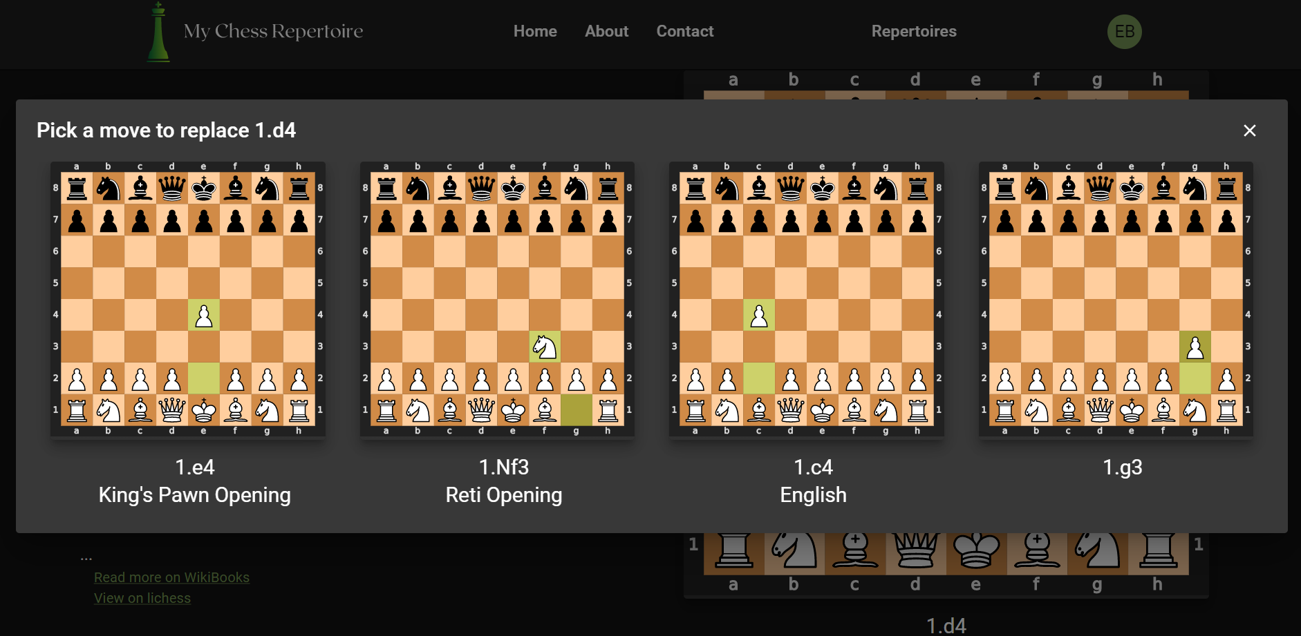 My chess repertoire